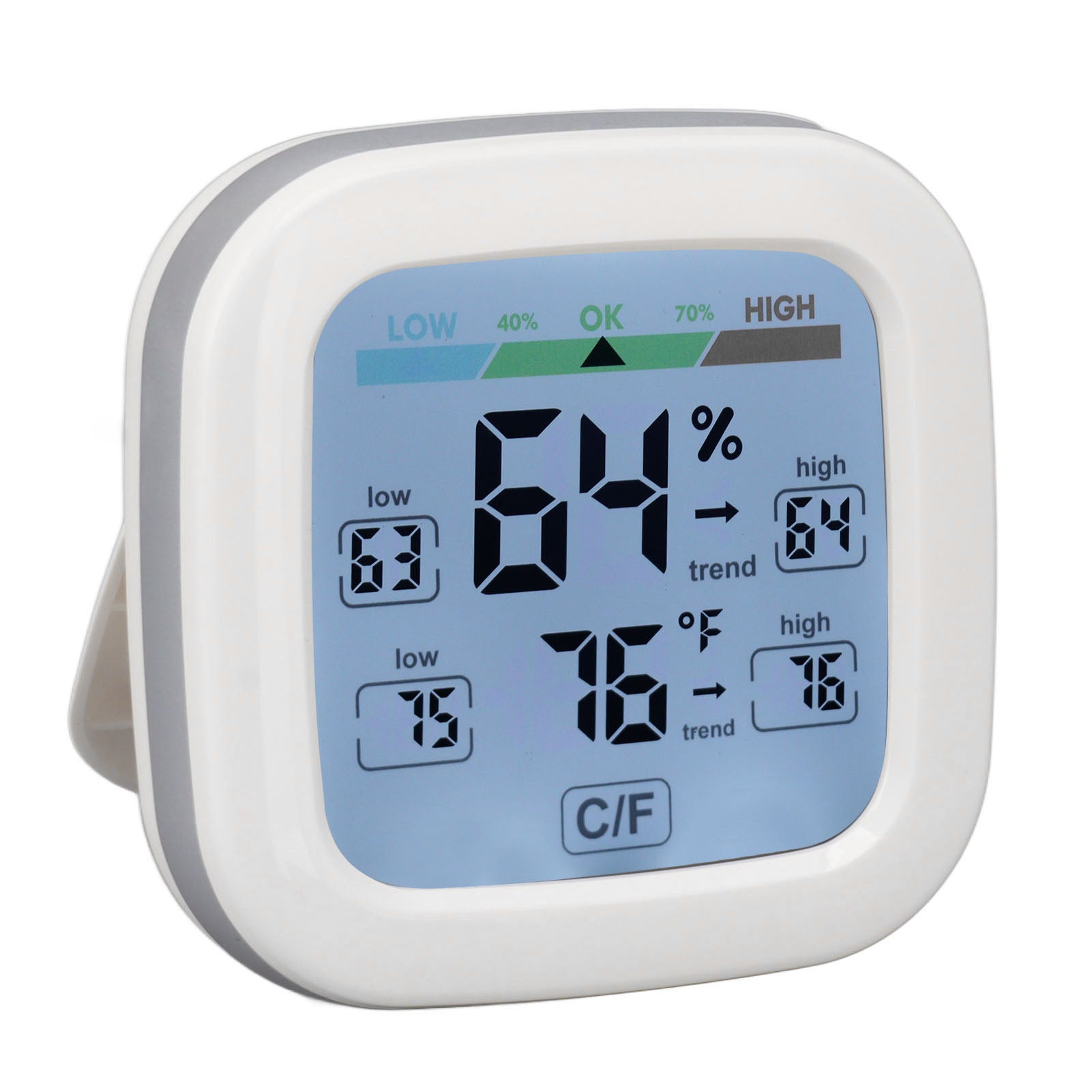 Higrómetro digital con pantalla a color, termómetro interior, monitor ...