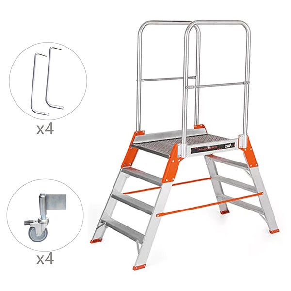 Piattaforma 2x7 gradini - Altezza massima di lavoro 3.47m - 97307R-MC ...