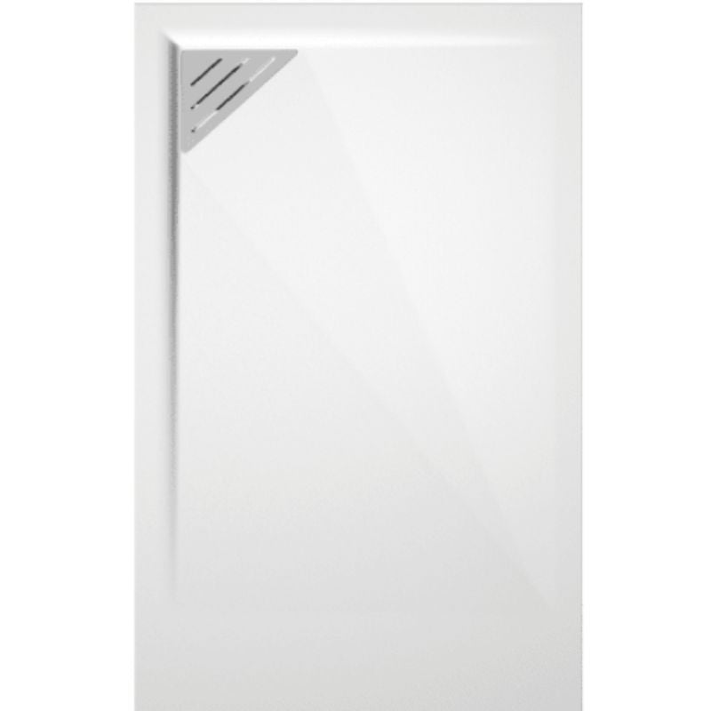 Piatto doccia 80x90 cm ultrasottile TRINITY bianco en résine minérale ...
