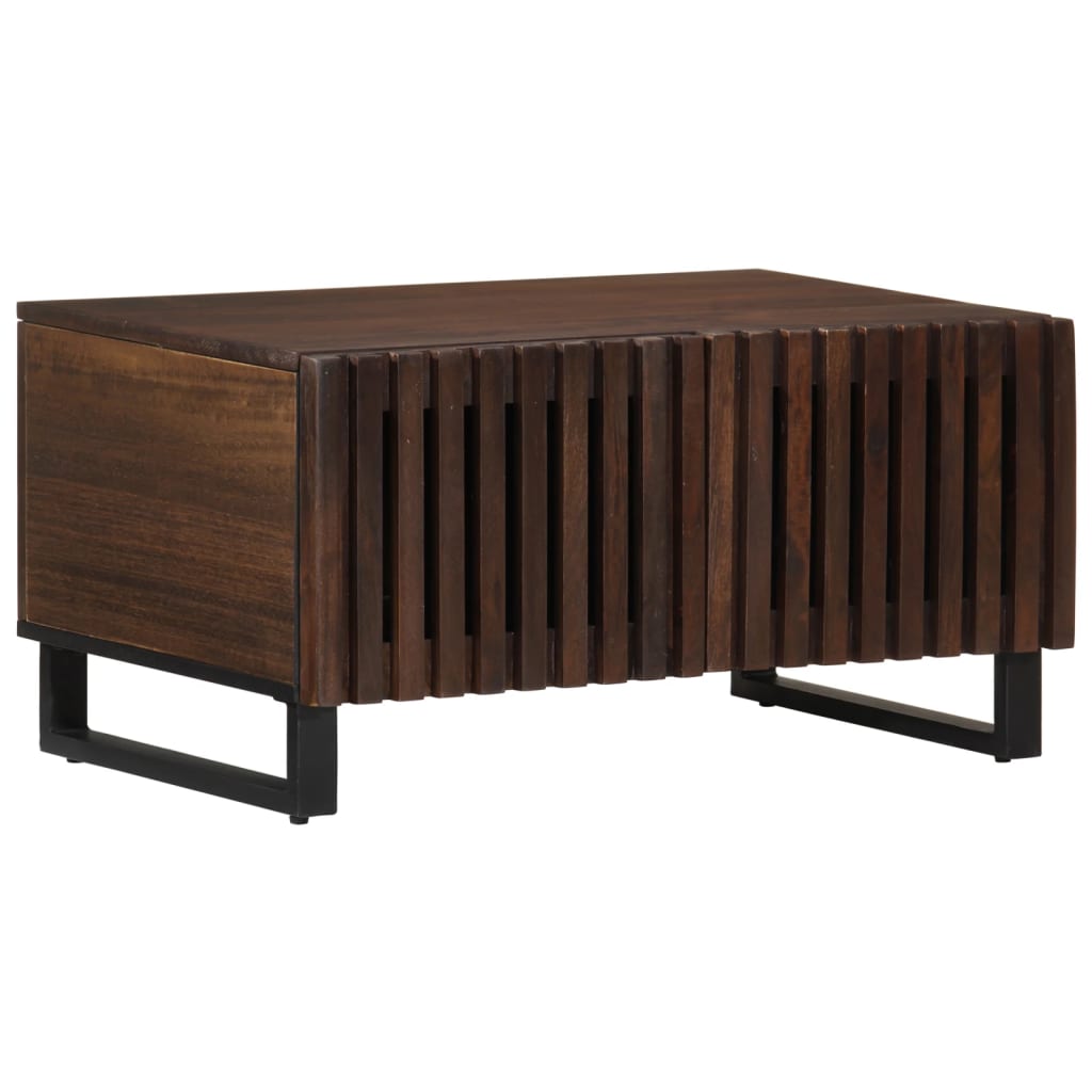 Table basse marron 80x51x40 cm bois de massif manguier | Leroy Merlin