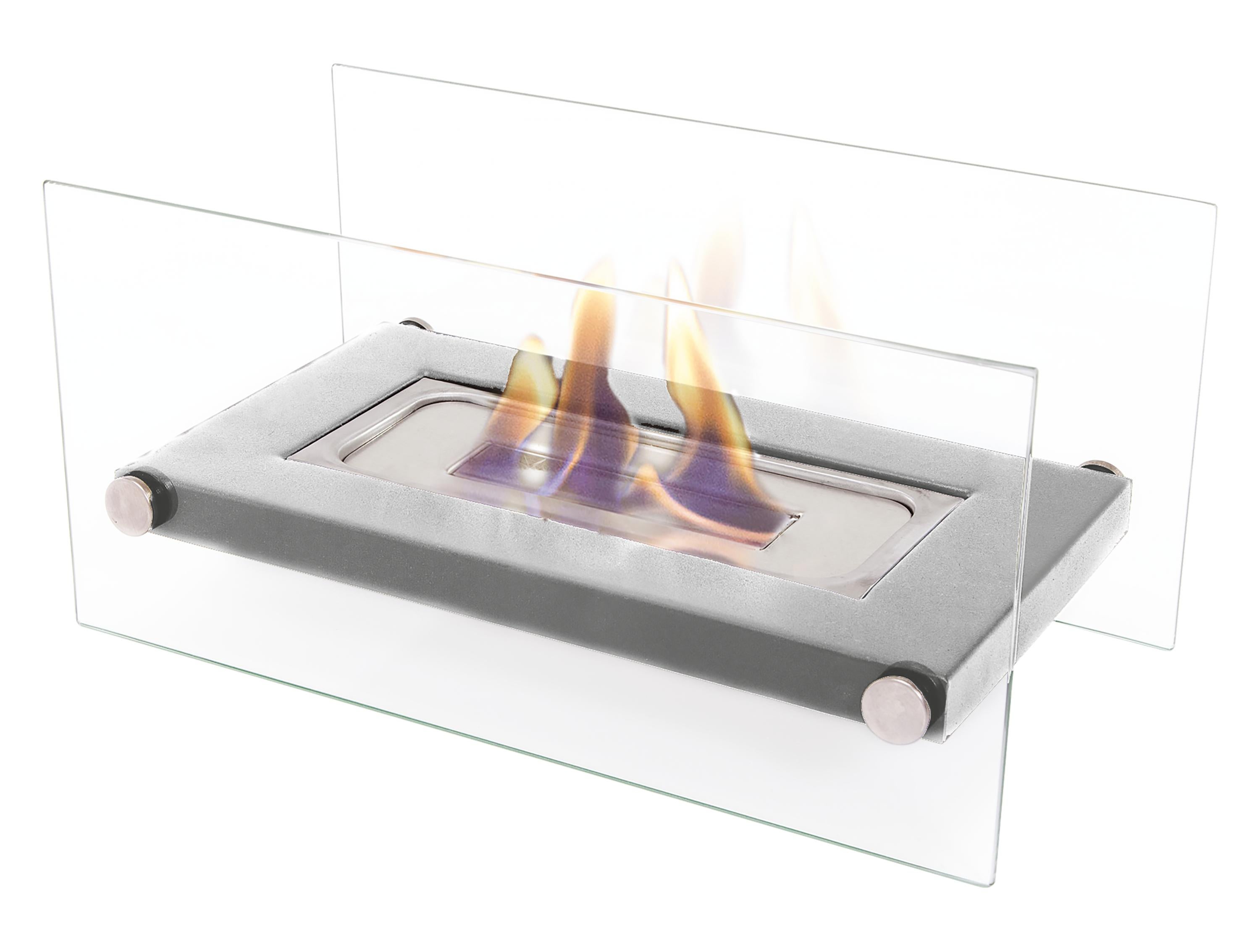 Cheminée éthanol de table en acier inoxydable | Leroy Merlin