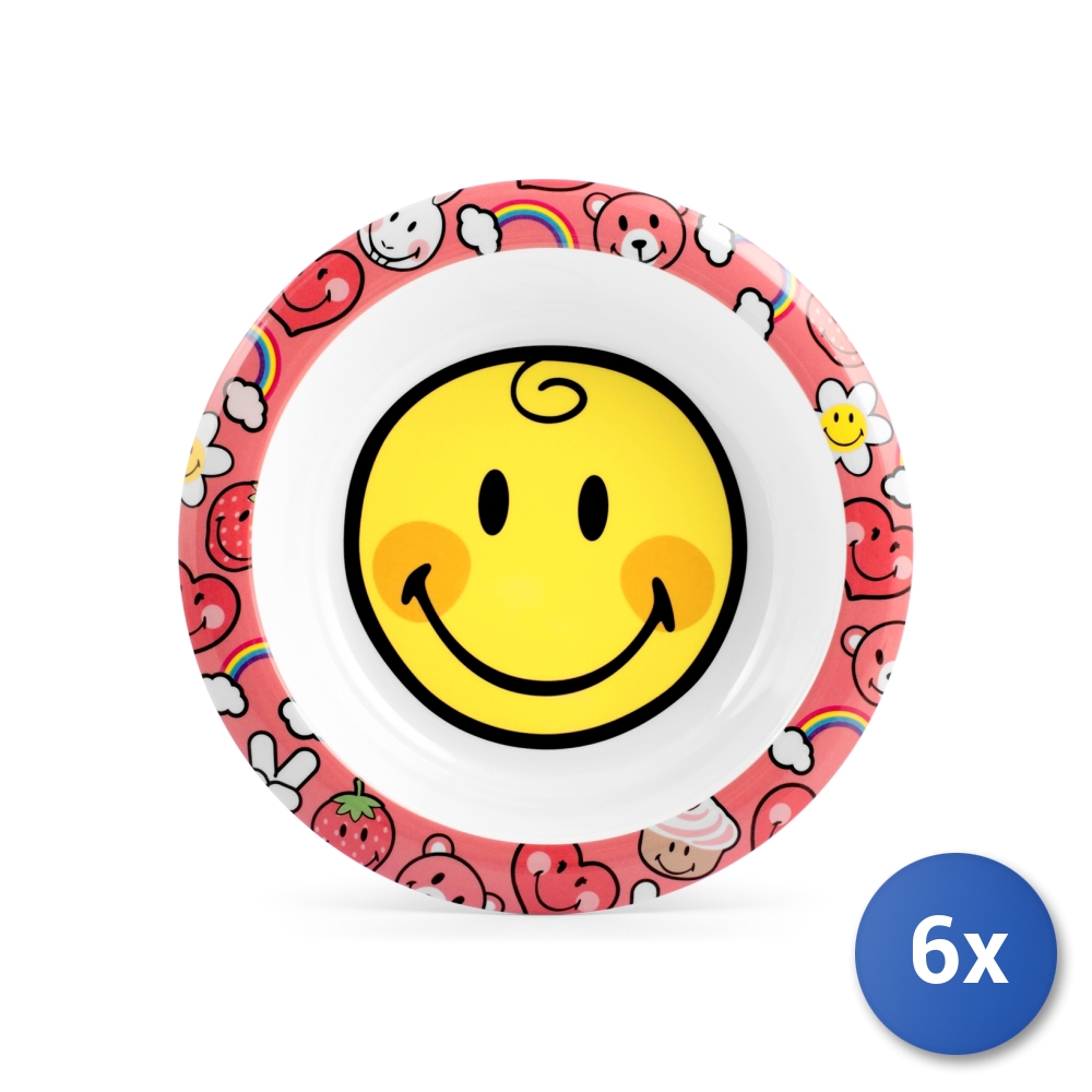 6x Lulabi Smiley Baby Girl Platos de Melamina Cm21 | Leroy Merlin