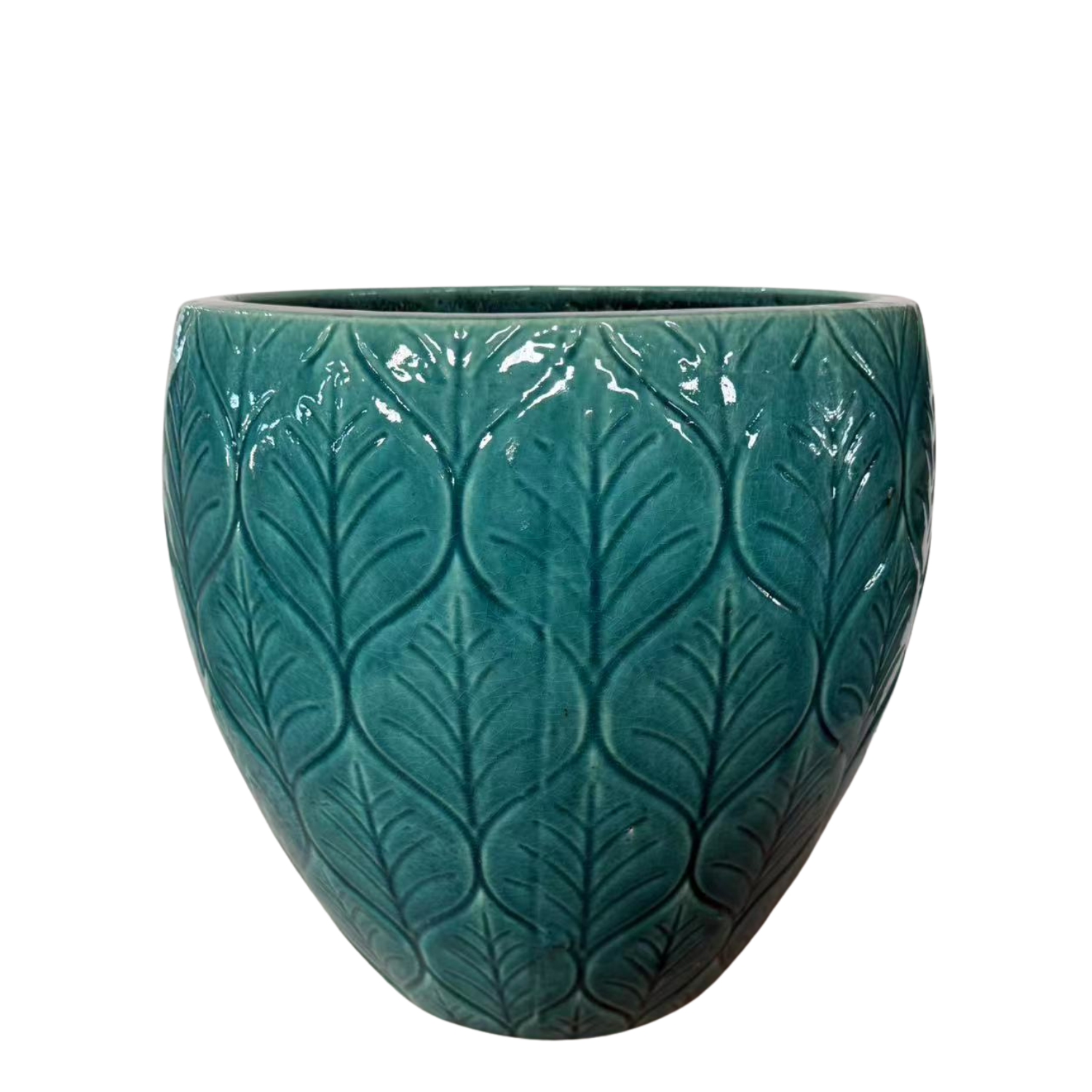 Pot grande taille d'extérieur ARTEMIS 29x29cm turquoise, fait main en ...