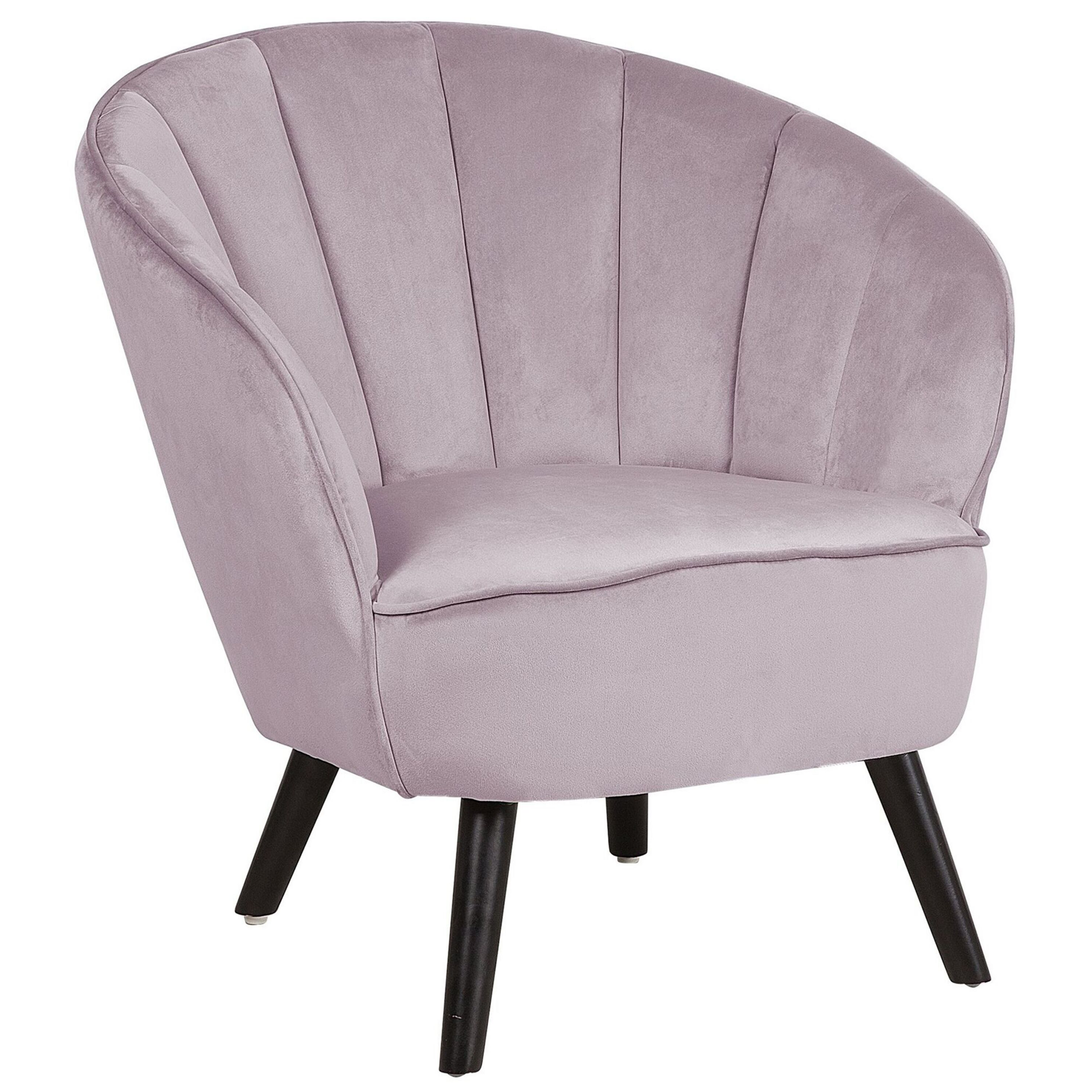 Fauteuil DALA Velours Rose | Leroy Merlin
