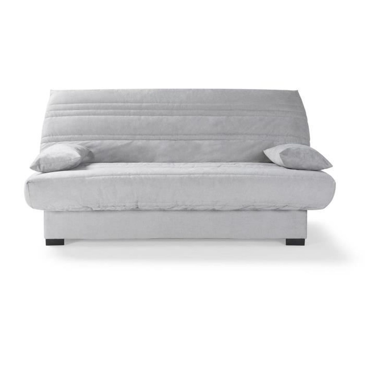 Banquette clic clac 3 places - Matelas 17 cm - Tissu gris clair - 199 x ...
