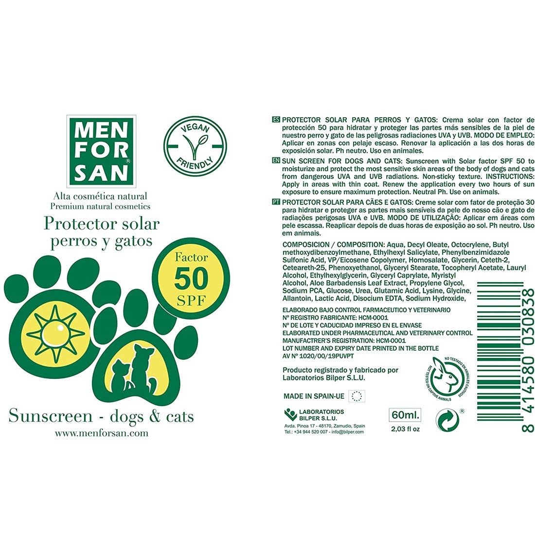 Crème Solaire pour Animaux SPF 50 - 60ml | Offre exclusive | Leroy Merlin