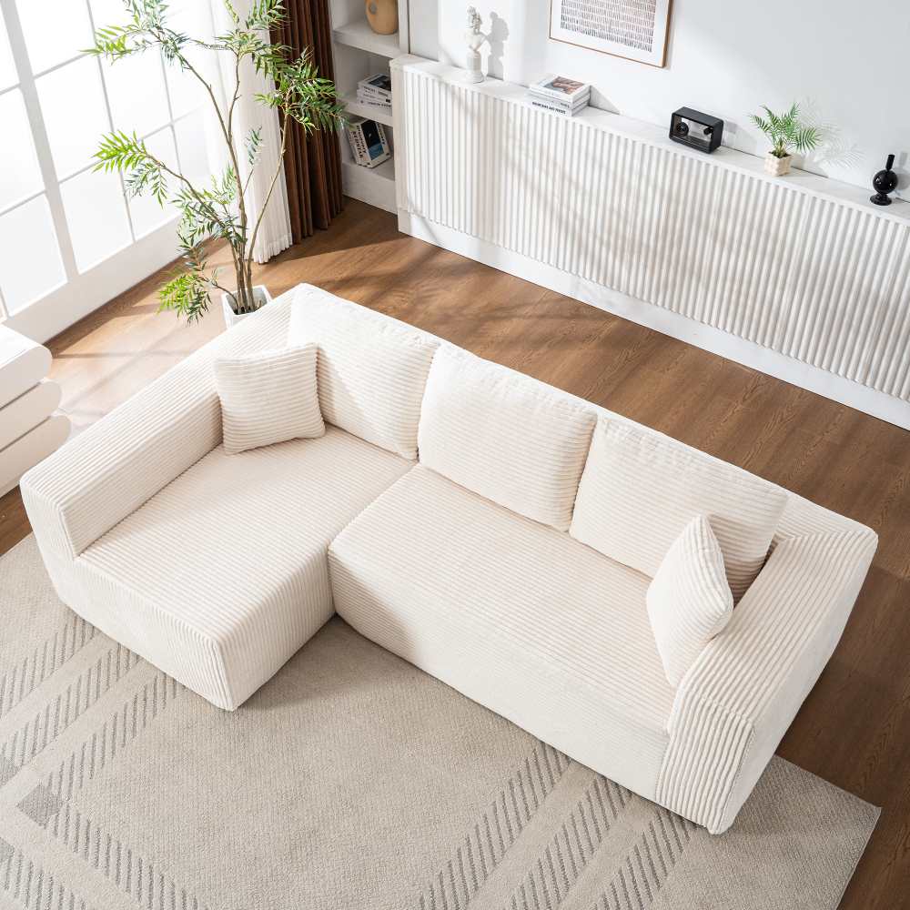 Canapé large à accoudoirs, moderne modulaire en L, doux comme un nuage ...
