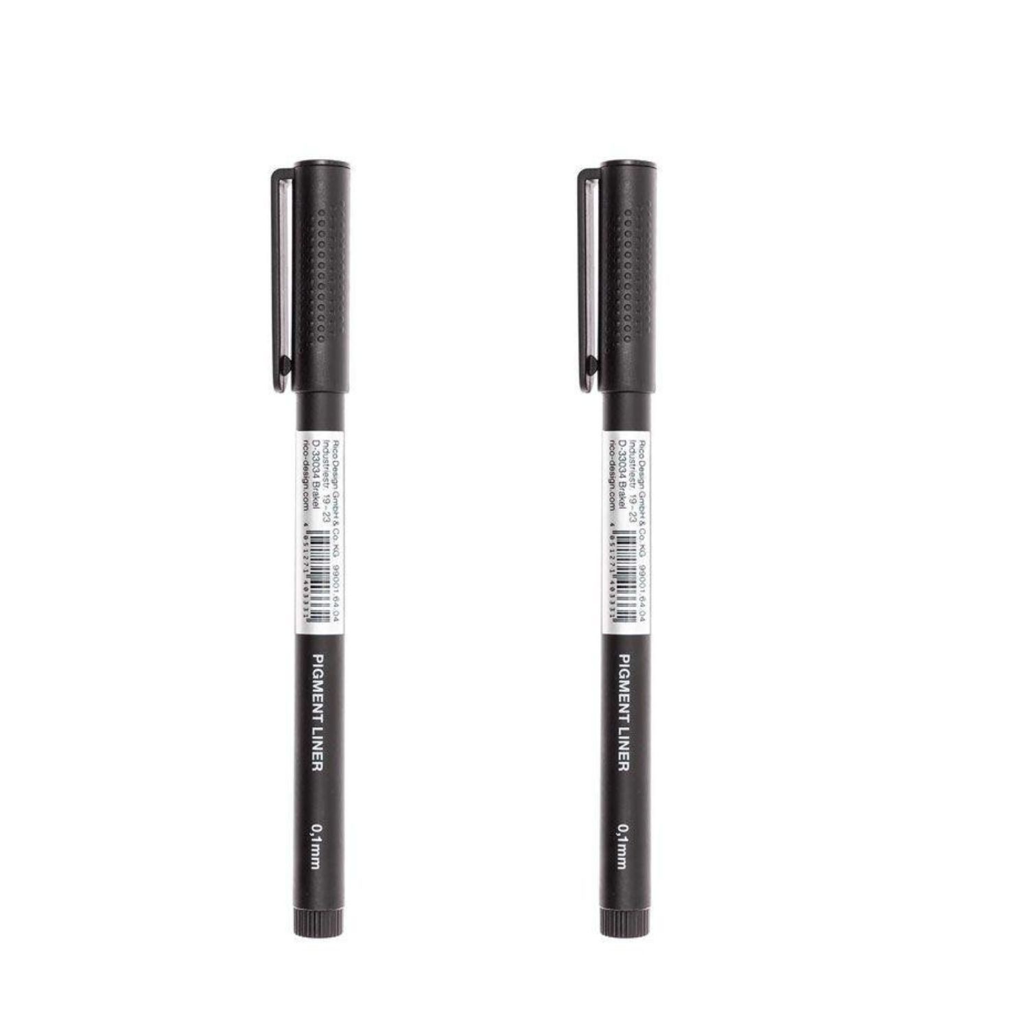 2 feutres pigmentés noirs très fins - 0,1 mm - Rico Design | Leroy Merlin