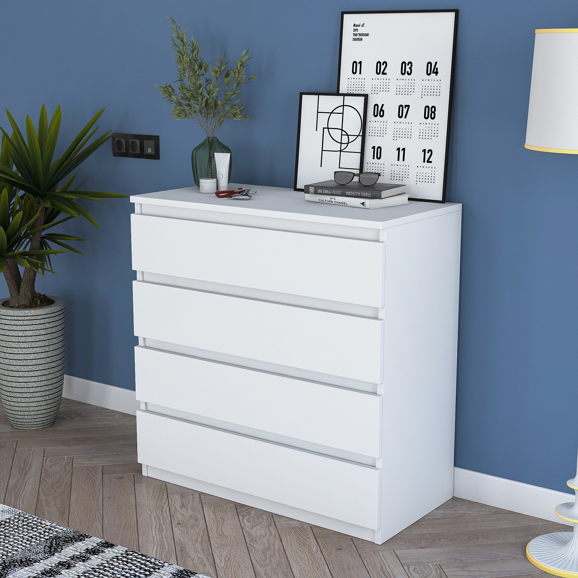 Cómoda BE102 2431 Blanco 80x47x97.8 cm | Leroy Merlin