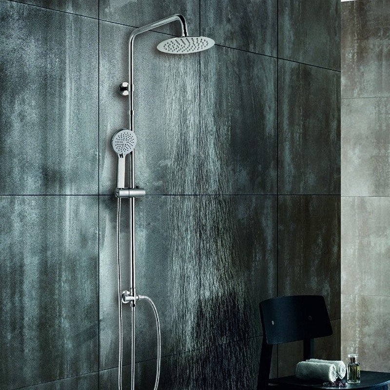 Set de douche mural chromé ELENI avec douchette | Leroy Merlin