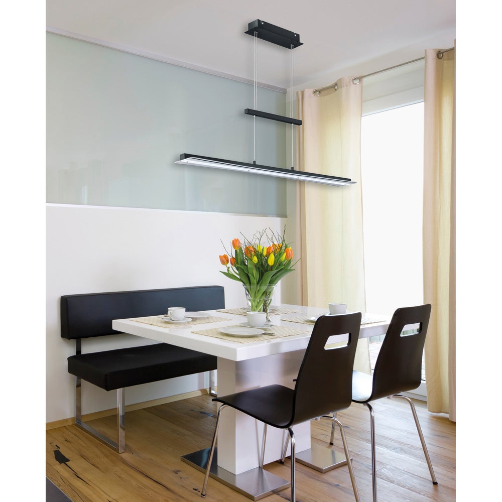 Suspension Moderne Smash Led Dimmable Noir L100 cm Trio Lighting ...