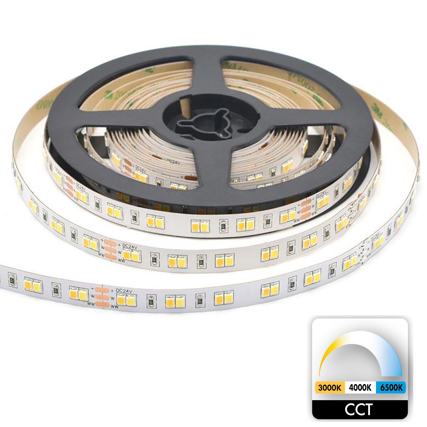 Tira 980 LED 55W CCT sintonizable de 3000K a 6500K 24V regulable 5125lm ...