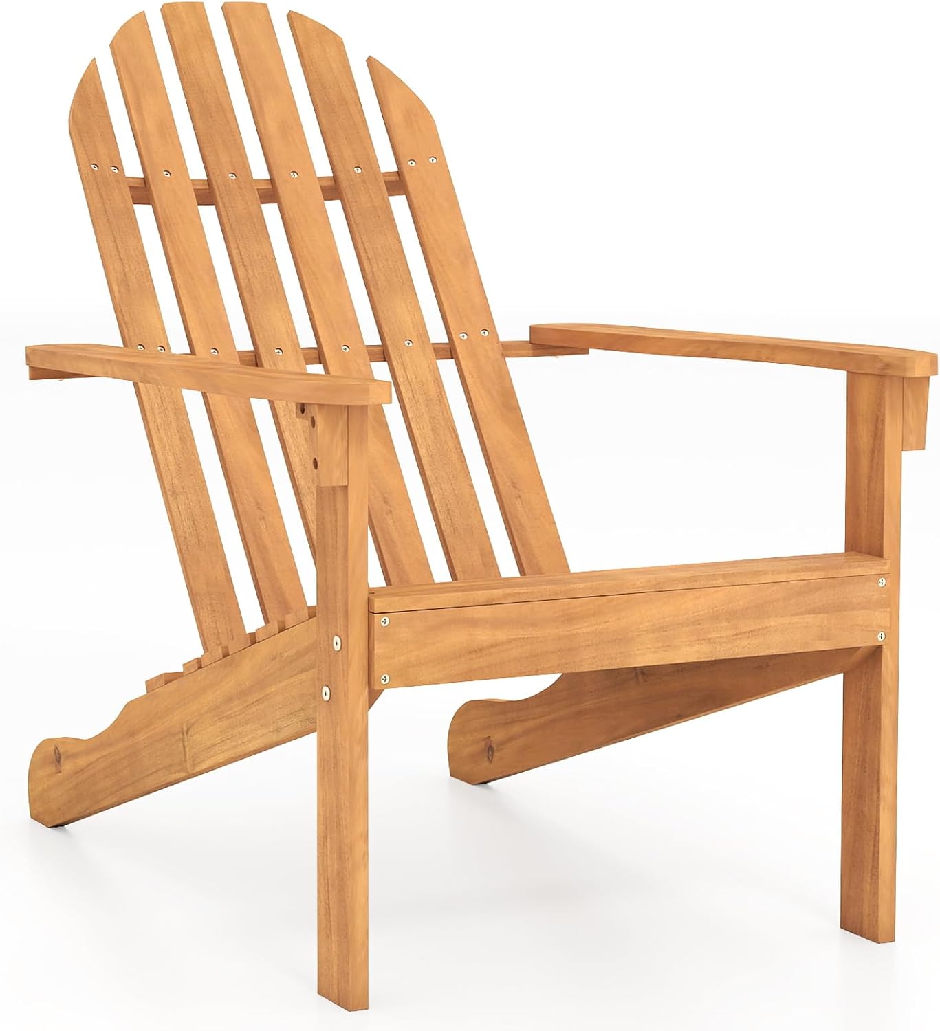 Chaise Adirondack en Bois d’Acacia avec Assise Incliné et Dossier Haut ...