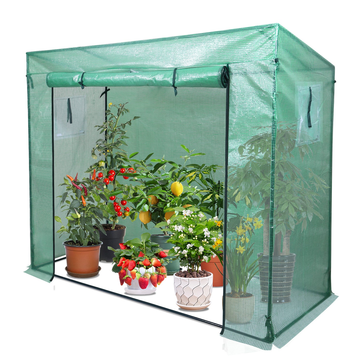 Invernadero de jardín - PE - 200x80x150/169cm - Verde | Leroy Merlin