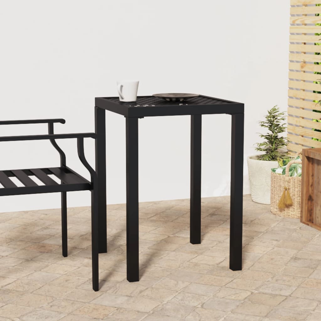 Table de jardin anthracite 50x50x72 cm acier vidaXL | Leroy Merlin