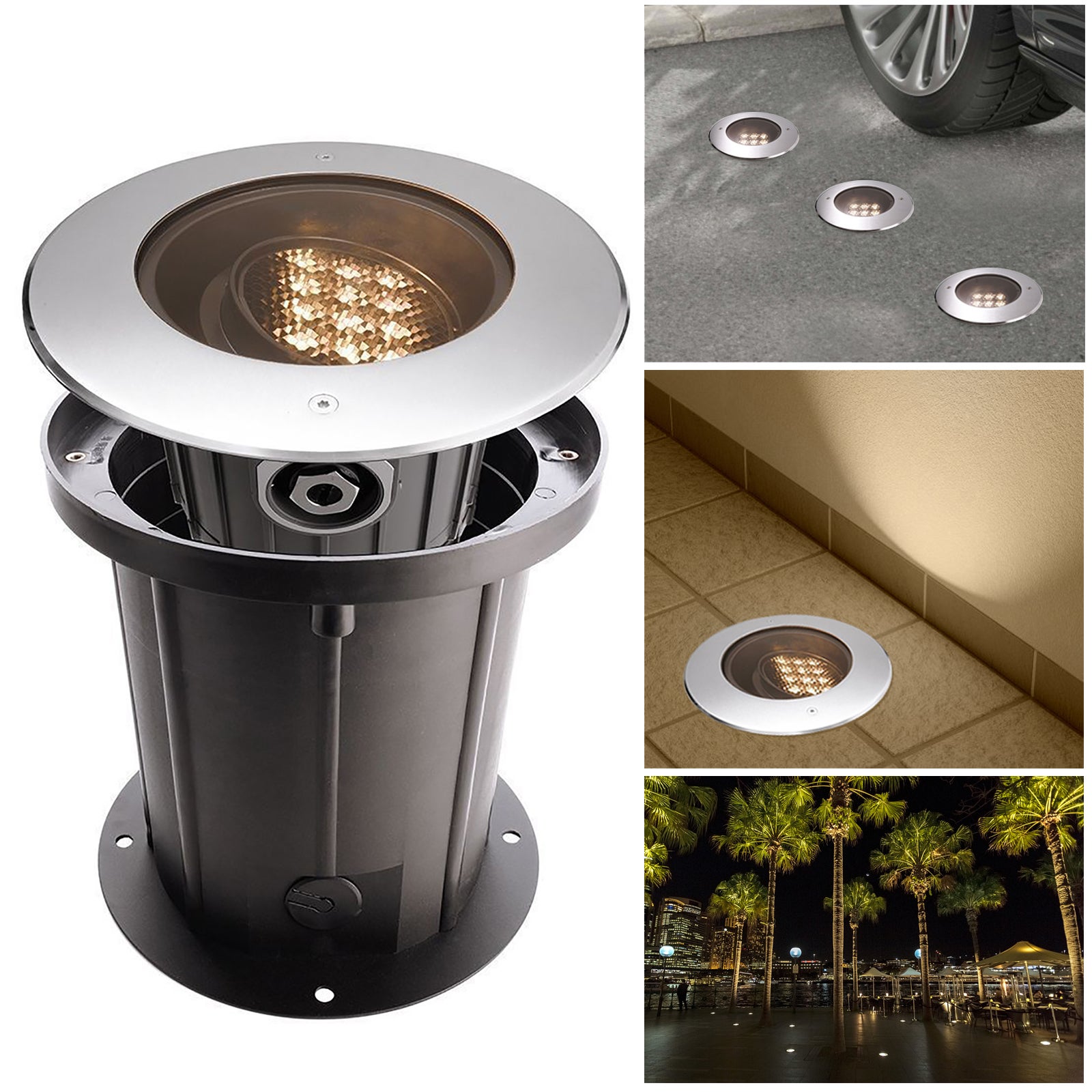 SOFT FLEX spot piétonnier ADJUSTABLE spot encastrable balisage LED 18W ...