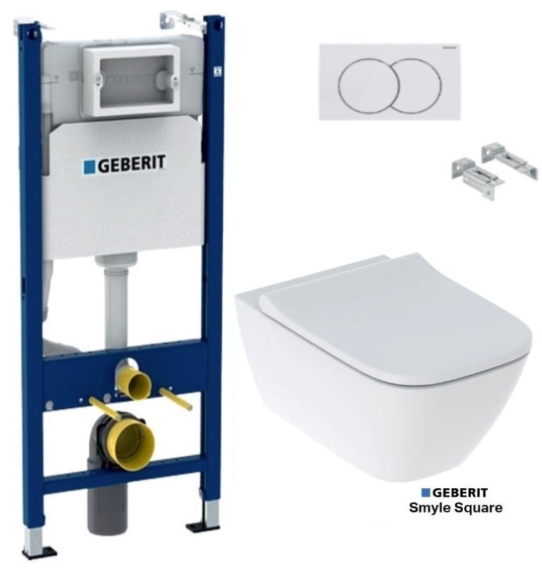 BÂTI SUPPORT GEBERIT Duofix pack réservoir encastrable et Plaque DELTA ...