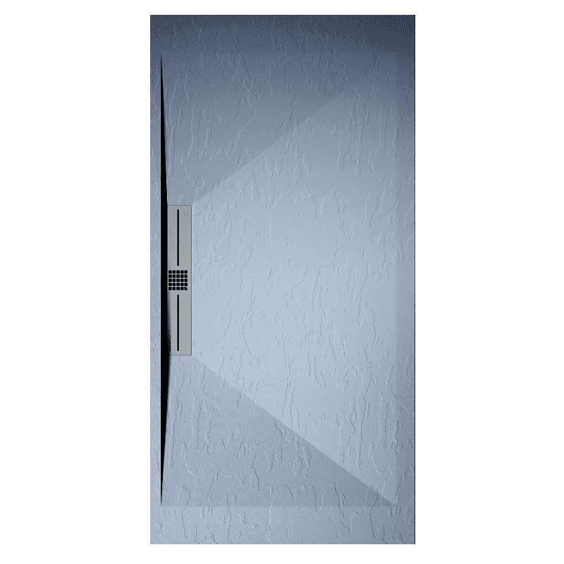Receveur de douche 90x100 cm extra plat EDIS en résine surface ardoisée ...