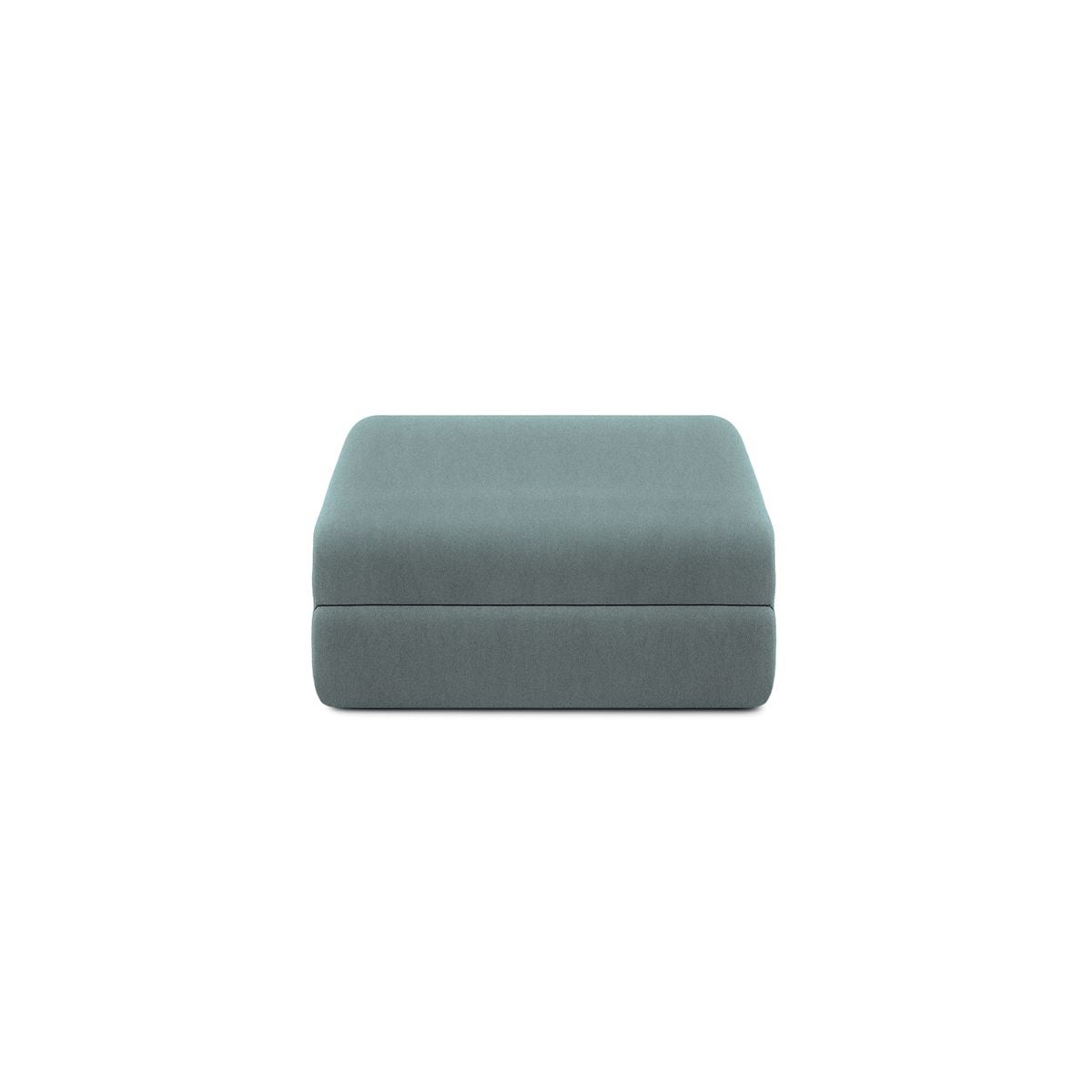 Pouf modulable et convertible - Tissu lisse - Bleu vert | Leroy Merlin