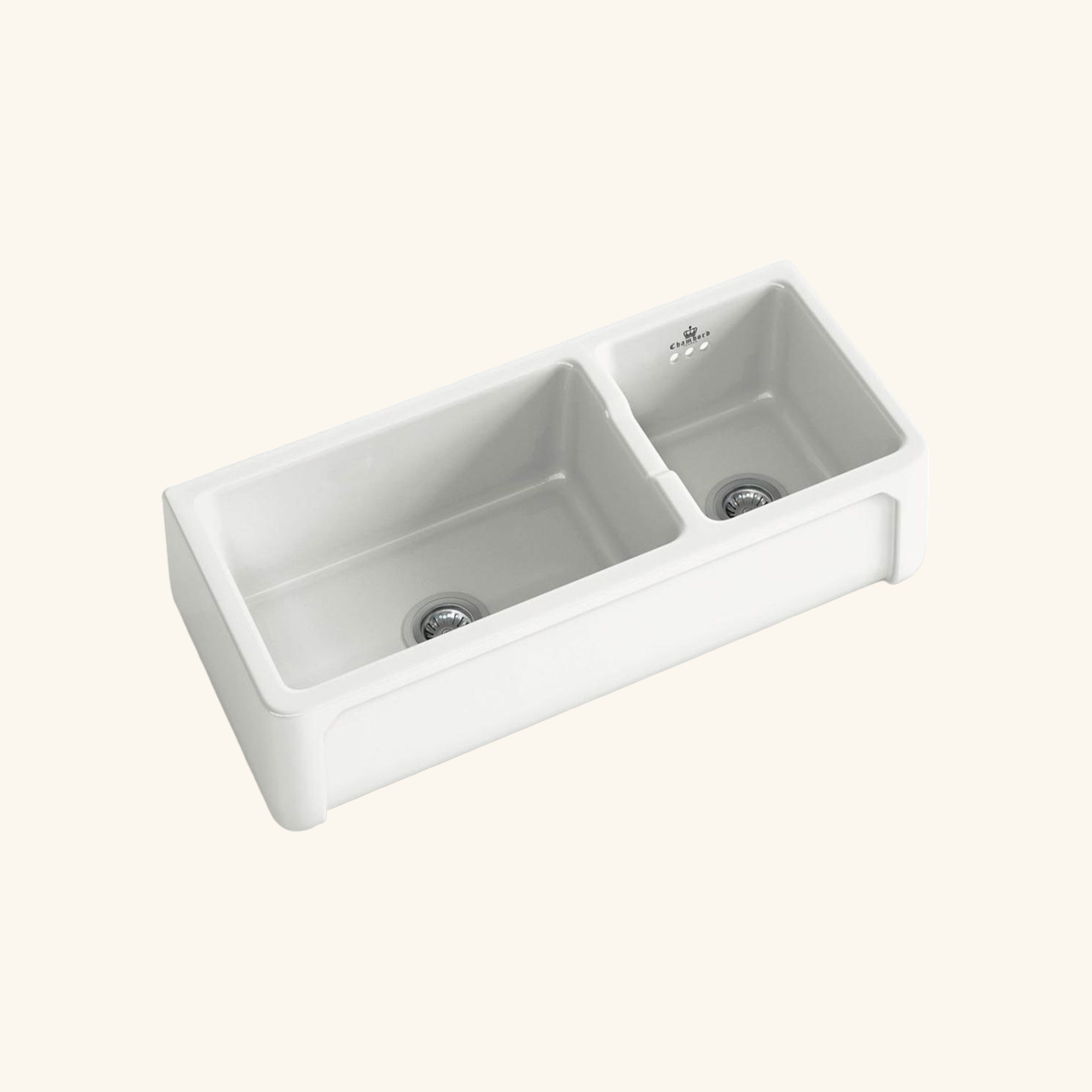 Évier timbre d'office céramique Chambord KATE 1 bac 1/2 blanc | Leroy ...