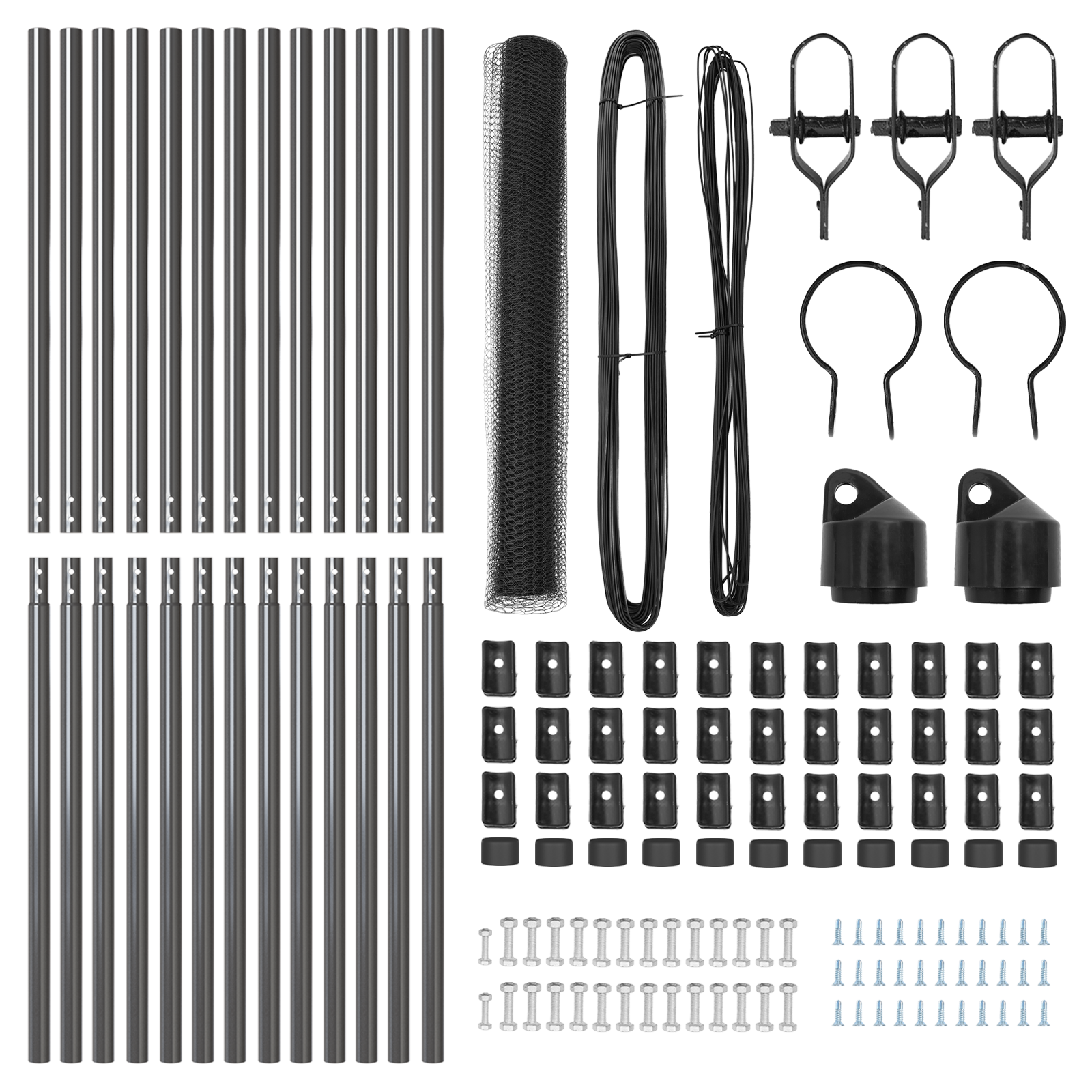 Poteau de clôture. Gris 25 x 1,4 m (maillage de 25 mm) vidaXL | Leroy ...