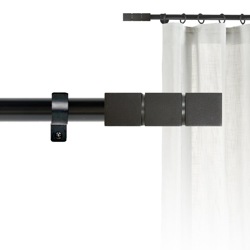Kit de Tringle à rideau en métal Ø22mm, Cubes Avec anneaux Installation ...