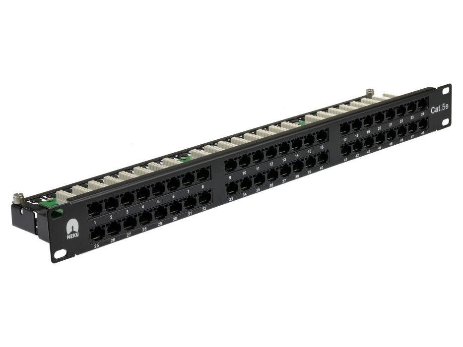 NEKU Patch panel patchpanel RACK 19'' 5e 48p UTP - Leroy Merlin