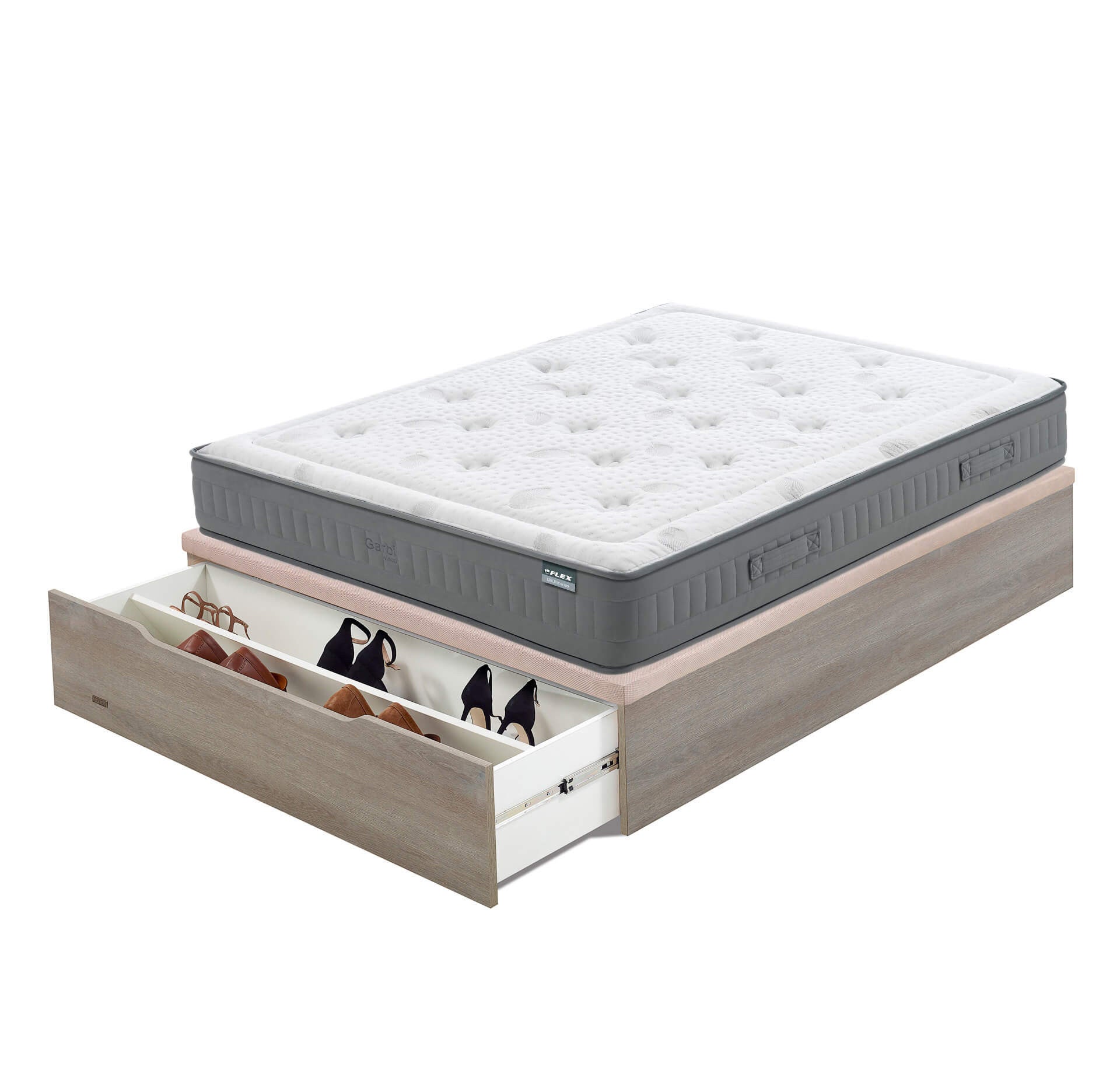 Pack Colchón Flex Garbí 150X200 + Canapé Abatible Zapatero Flex Madera ...