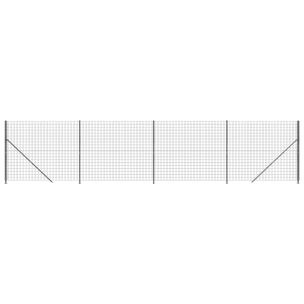 Clôture en treillis métallique avec bride anthracite 2x10 m CFW51307 ...