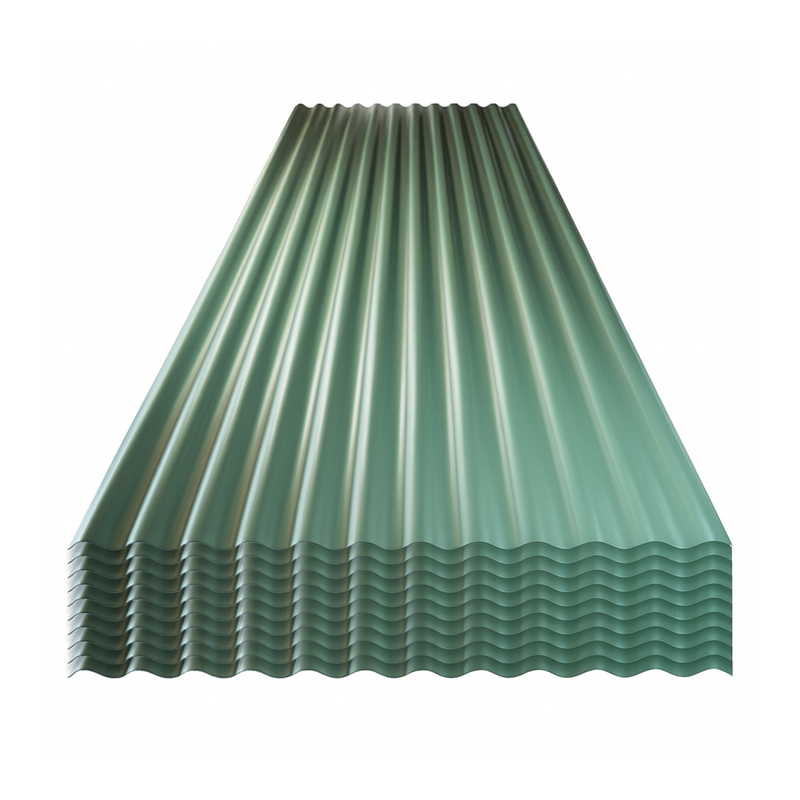 Lot de 10 plaques en PVC ondulé compact 90x200 cm Verte pour toitures ...