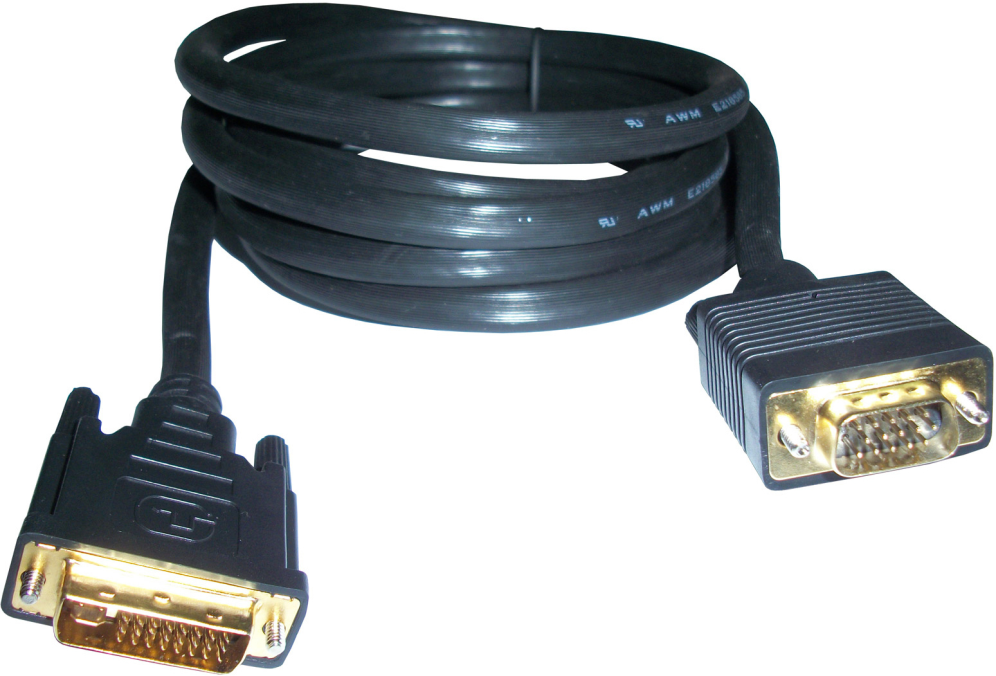 Cable DVI 3GO CDVIVGA/ DVI-I Macho - HD DSUB Macho/ 2m/ Negro | Leroy ...