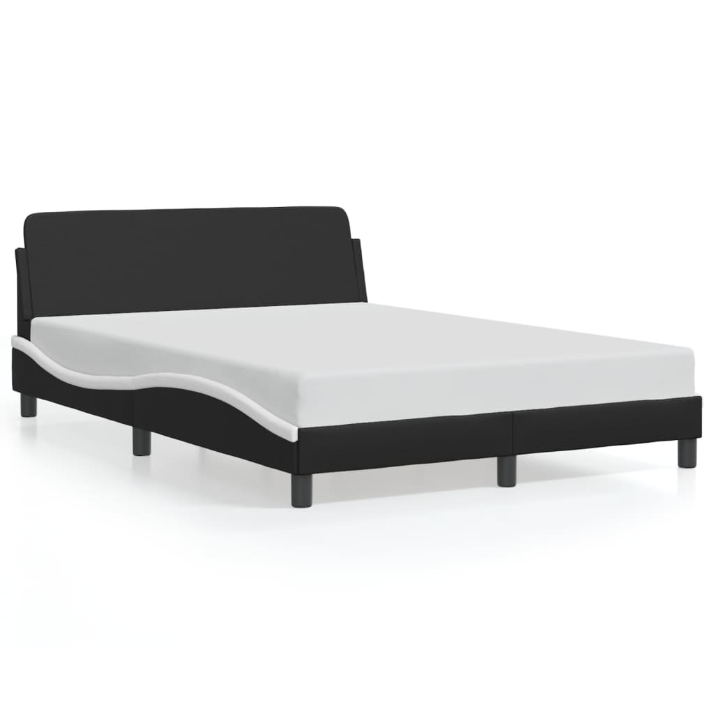Lit Double | Lit Adulte | Cadre de lit et tête de lit noir et blanc ...