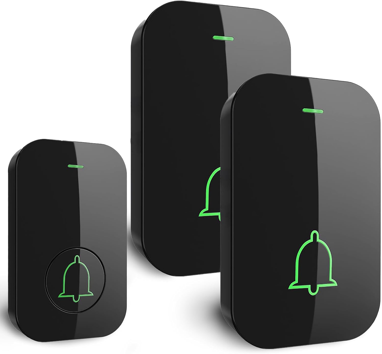 Sonnette sans fil, bouton de sonnette, carillon étanche avec 2 ...
