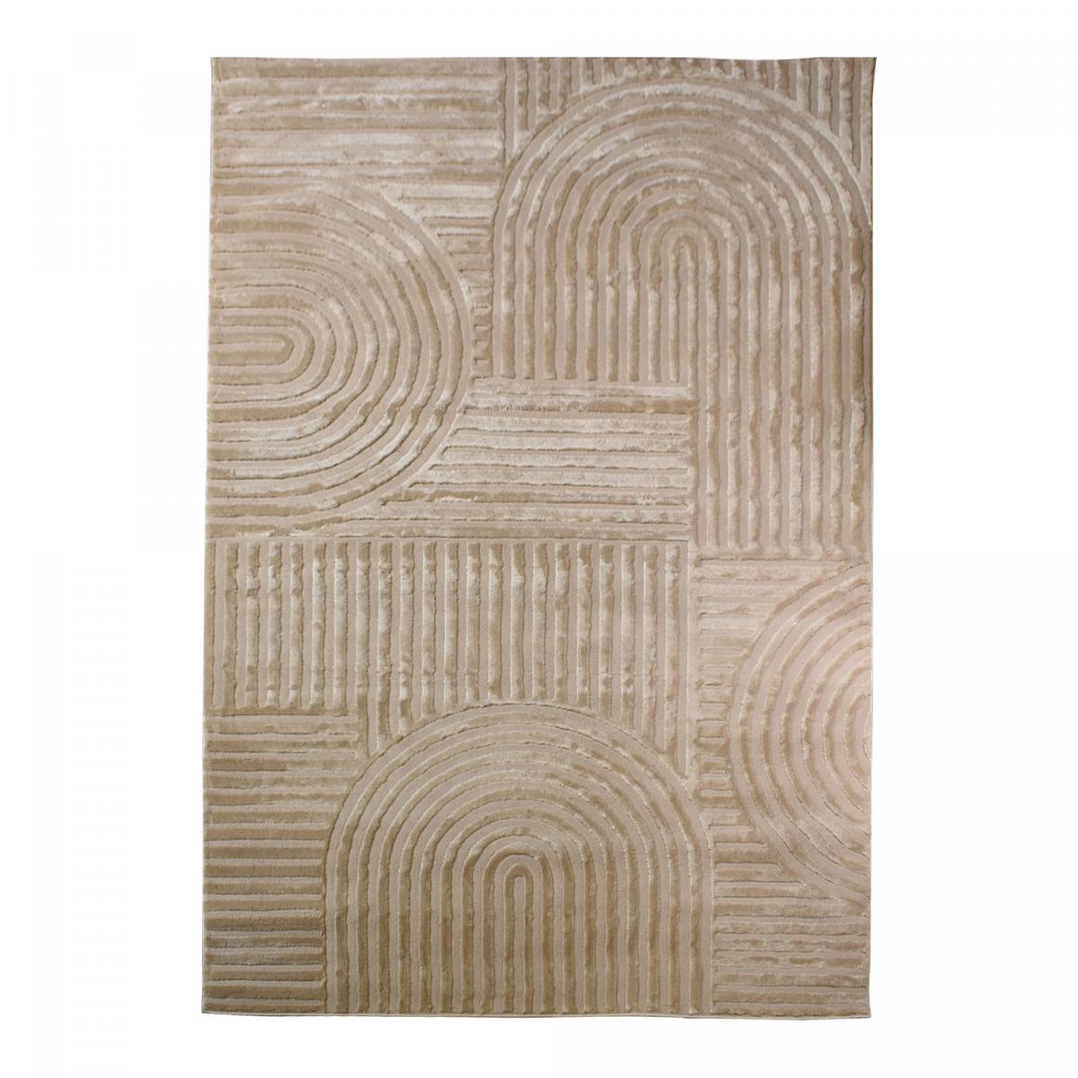 Tapis salle à manger 160x230 tissé beige rectangle motif géométrique CERABI | Leroy Merlin