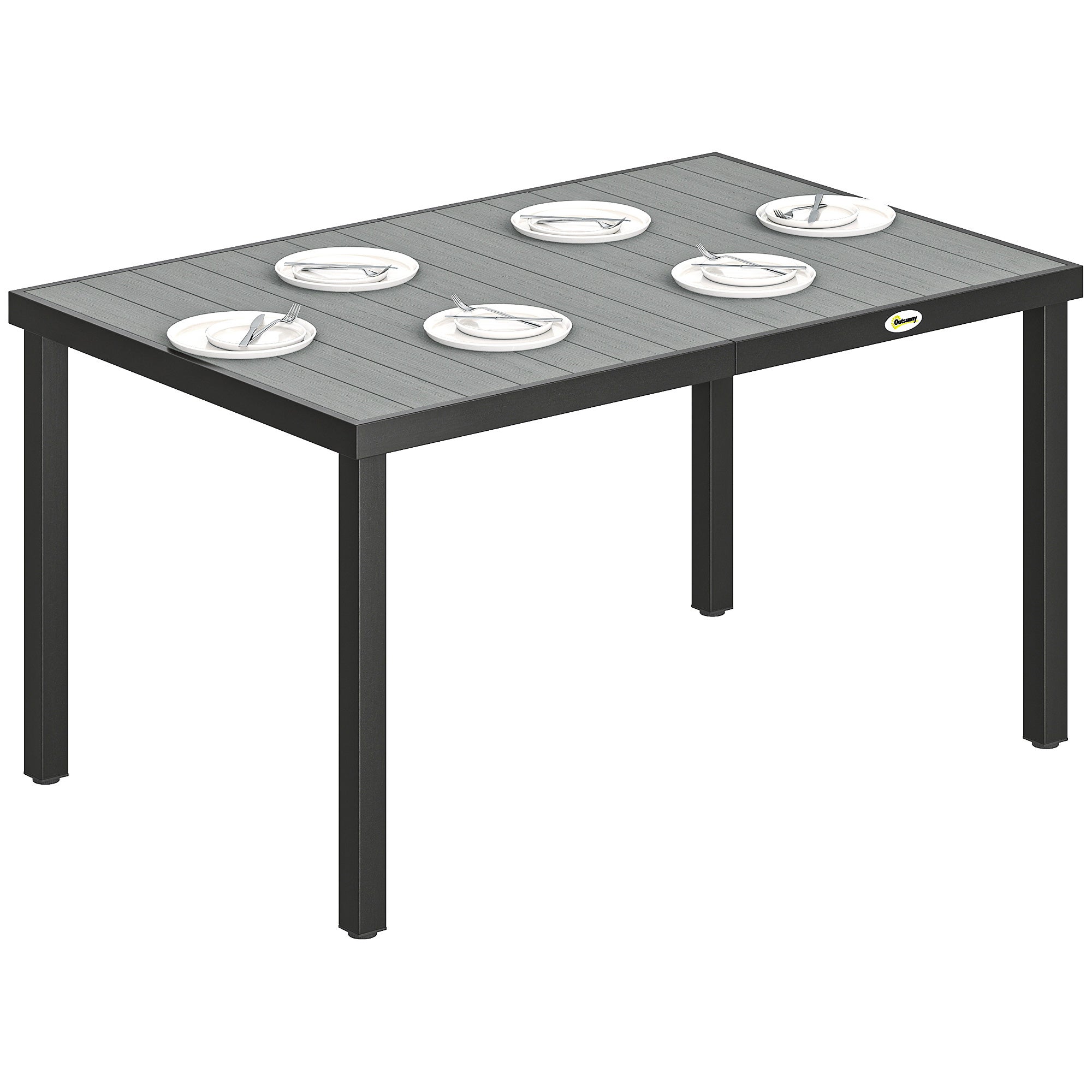 Mesa de jardín para 4 a 6 personas, mesa de comedor exterior con ...