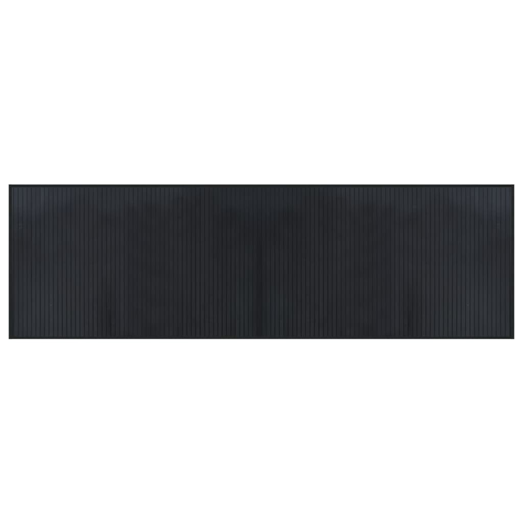 Tapis de salon | Tapis rectangulaire noir 60x200 cm bambou CFW22487 ...