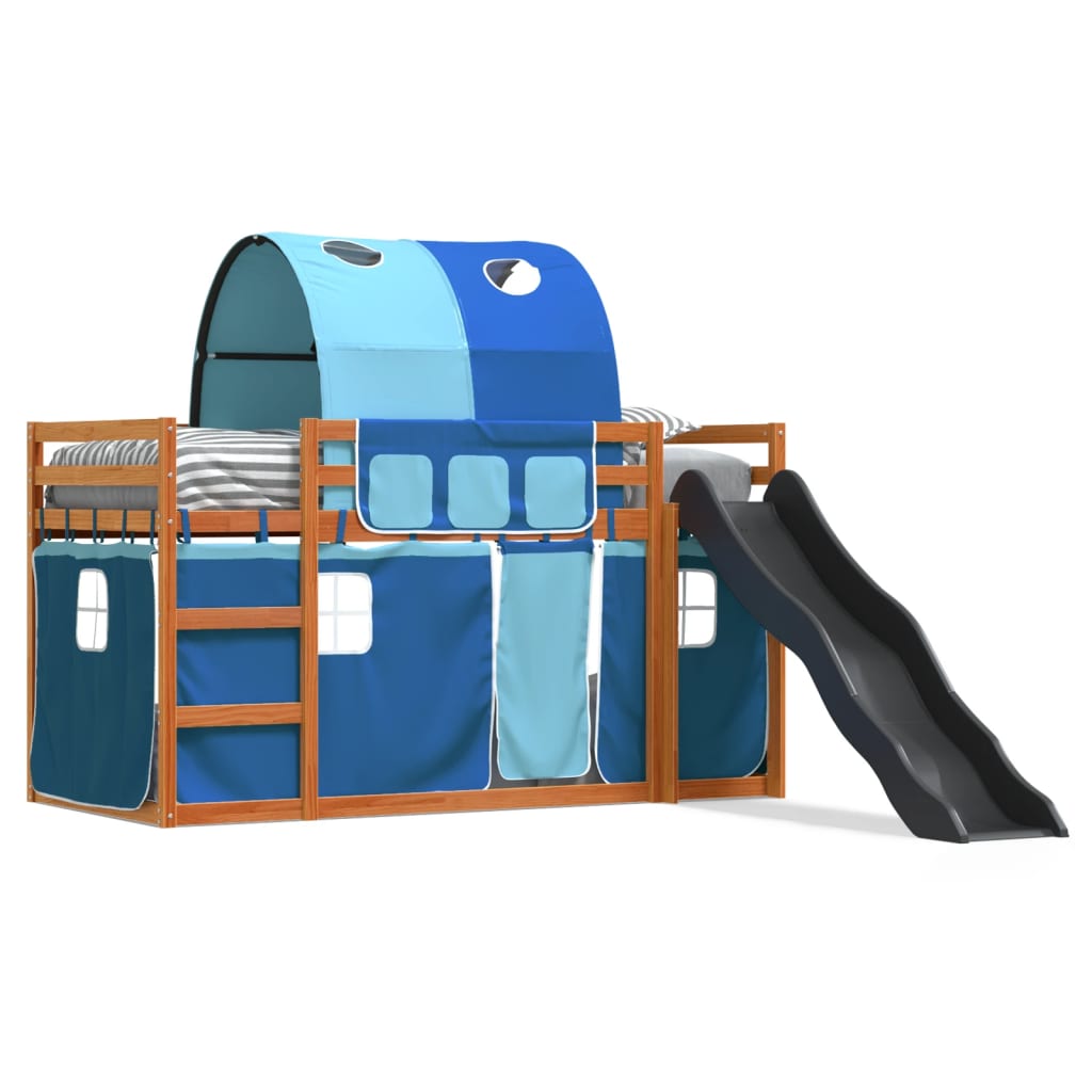 Litera con tobogán y cortinas azul 80x200 cm | Leroy Merlin