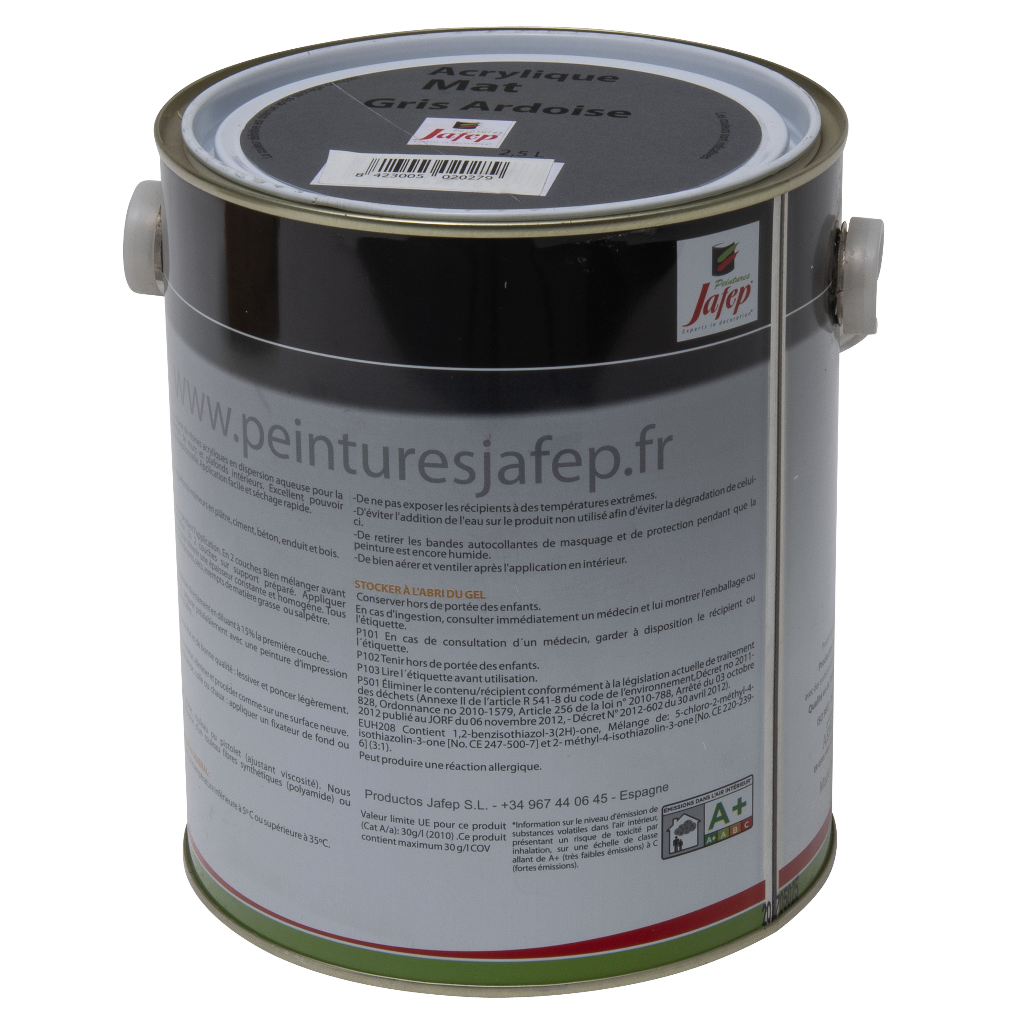 Peinture acrylique mate Jafep gris ardoise 2,5 l | Leroy Merlin