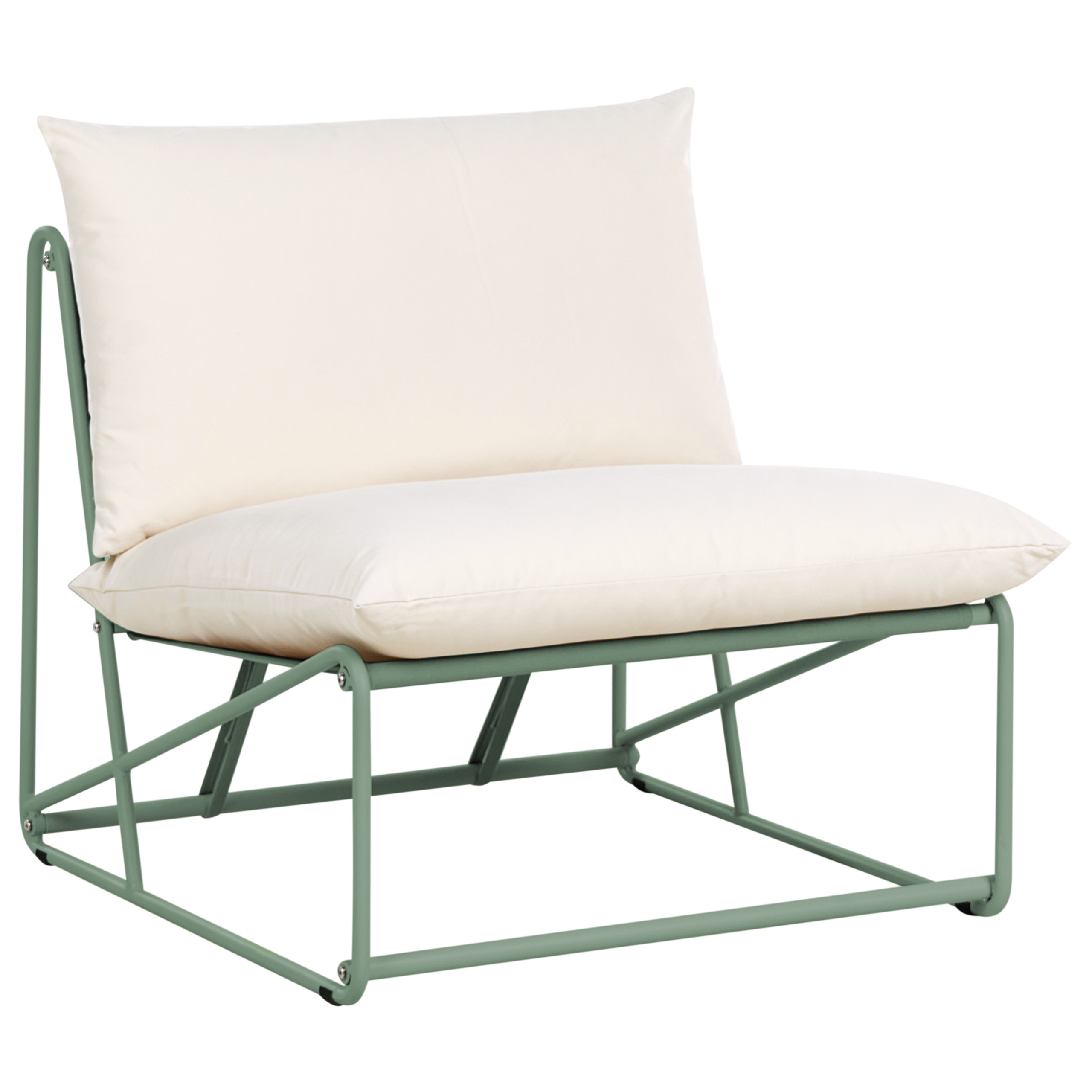 Chaise de jardin avec coussin PICO Métal Vert | Leroy Merlin