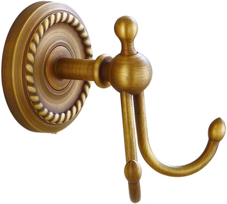 Gancho de pared de latón estilo retro europeo, doble gancho para ...