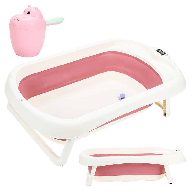 Baignoire pour bébé - Set de bain de voyage Pliable - avec thermomètre ...