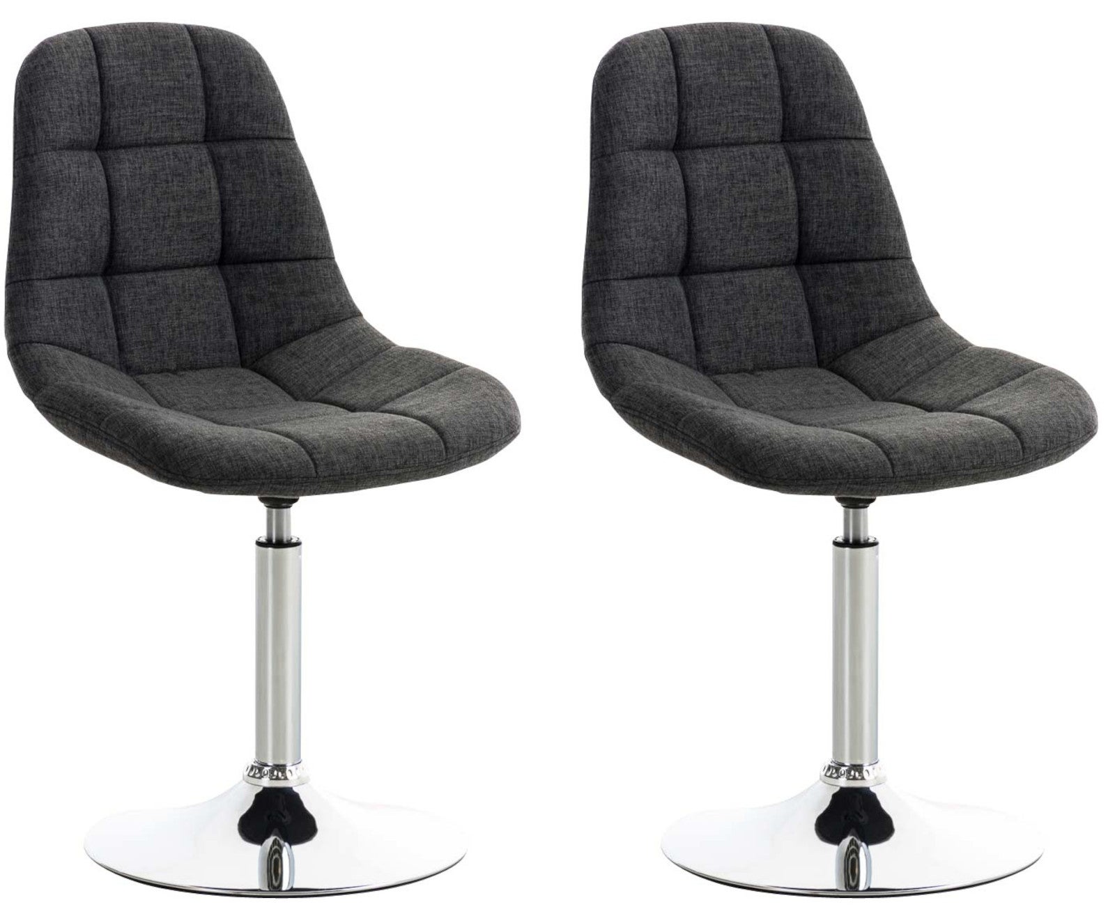 Set de 2 sillas Lounge Emil en tela Gris oscuro | Leroy Merlin