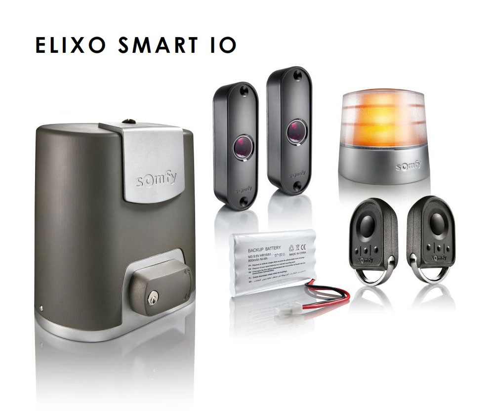 Kit de motorisation - pour portail coulissant - somfy elixo smart io - somfy 1216558 | Leroy Merlin