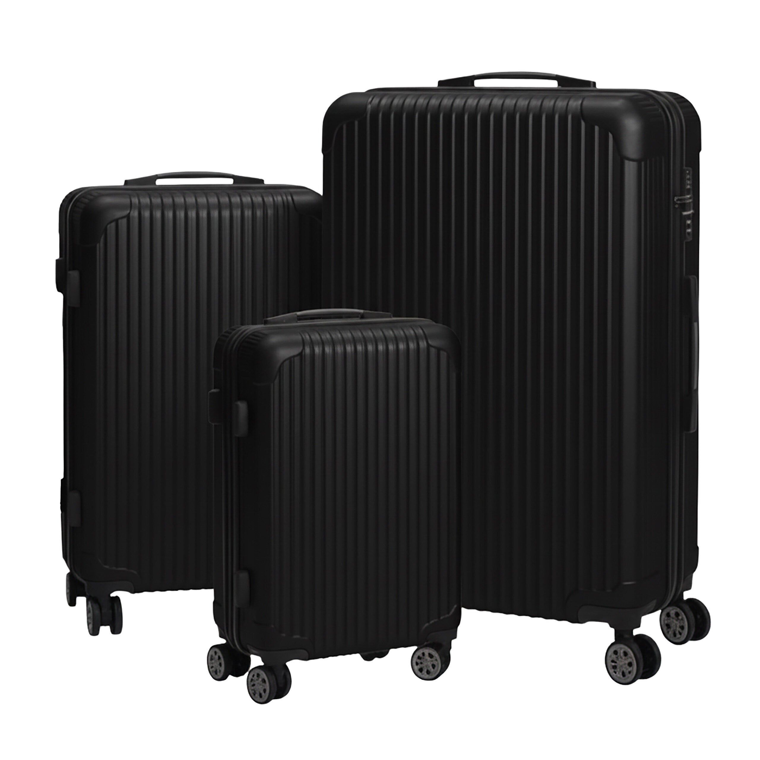 Ensemble de 3 valises coque rigide, 4 roulettes, 3 tailles, poignée ...