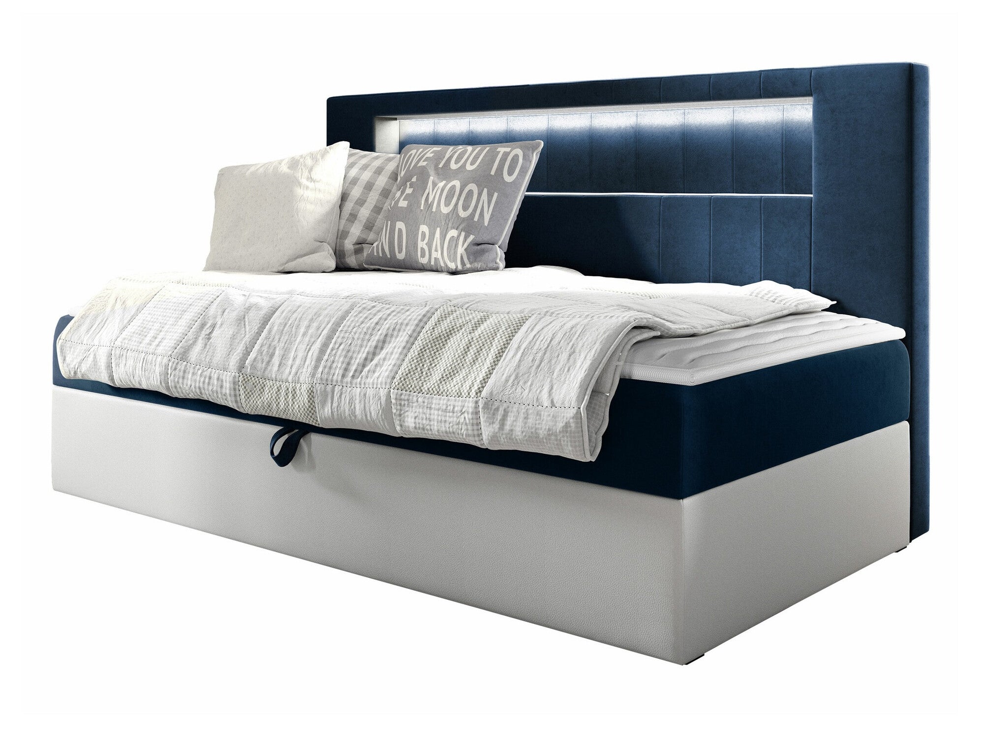 Letto continentale Baltimore 168, Continentale, Singolo, Blu, 100x200 ...