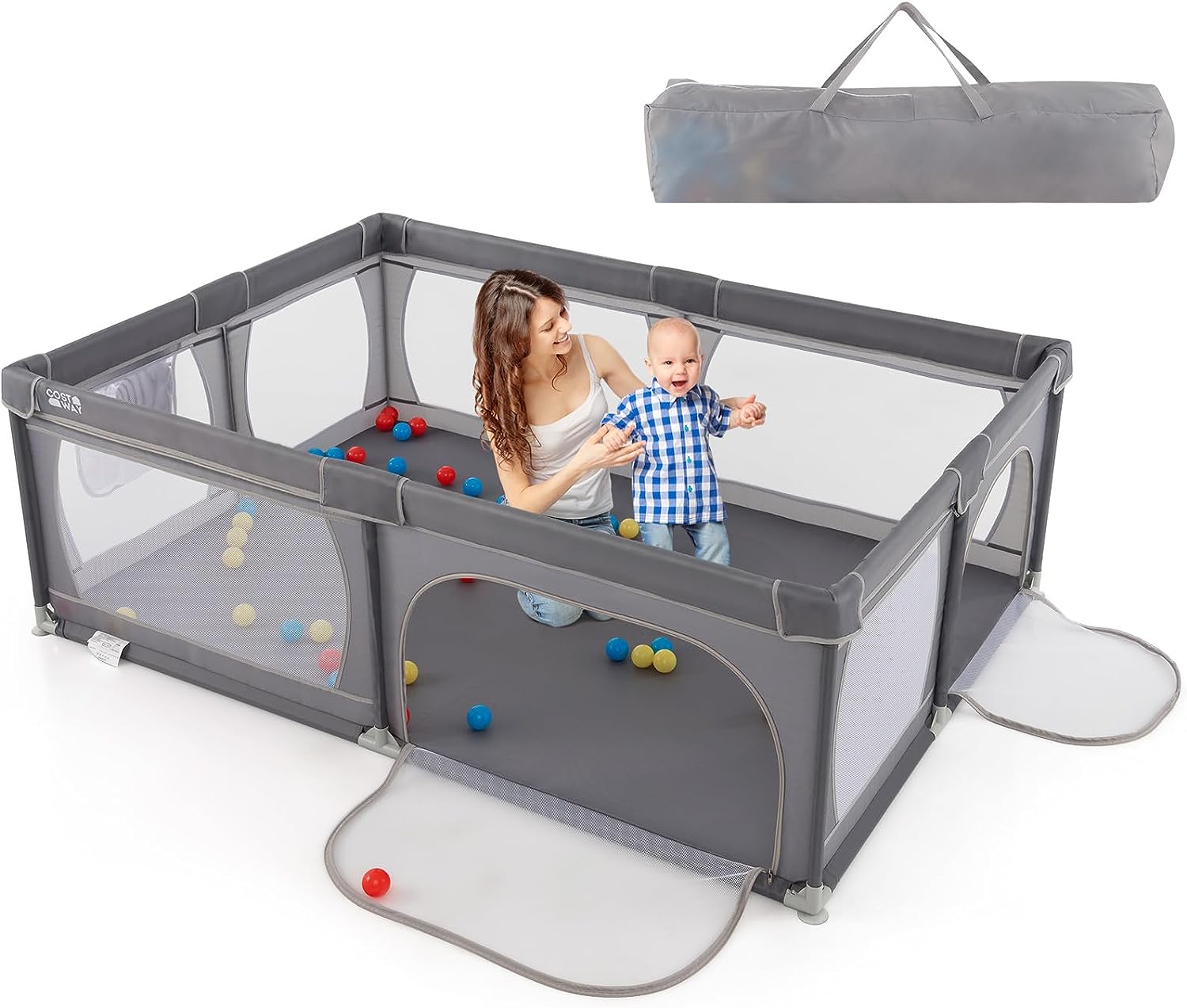 Recinto per Bambini, Box per Bambini con Rete Traspirante, Centro ...