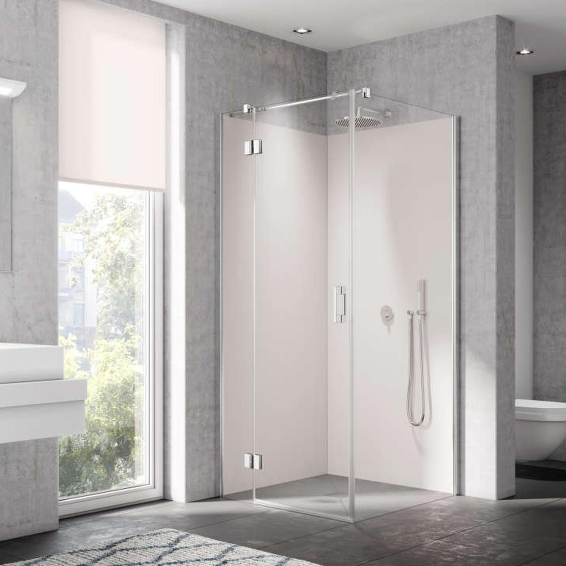 Paroi de douche pivotante largeur 78cm hauteur 200 cm profilé argent ...