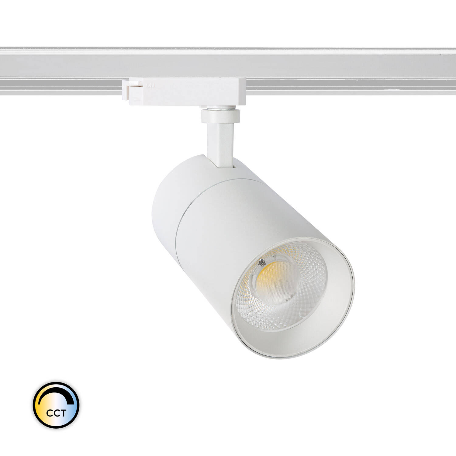 Spot LED sur Rail Monophasé 30W Mallet Dimmable CCT Blanc | Leroy Merlin