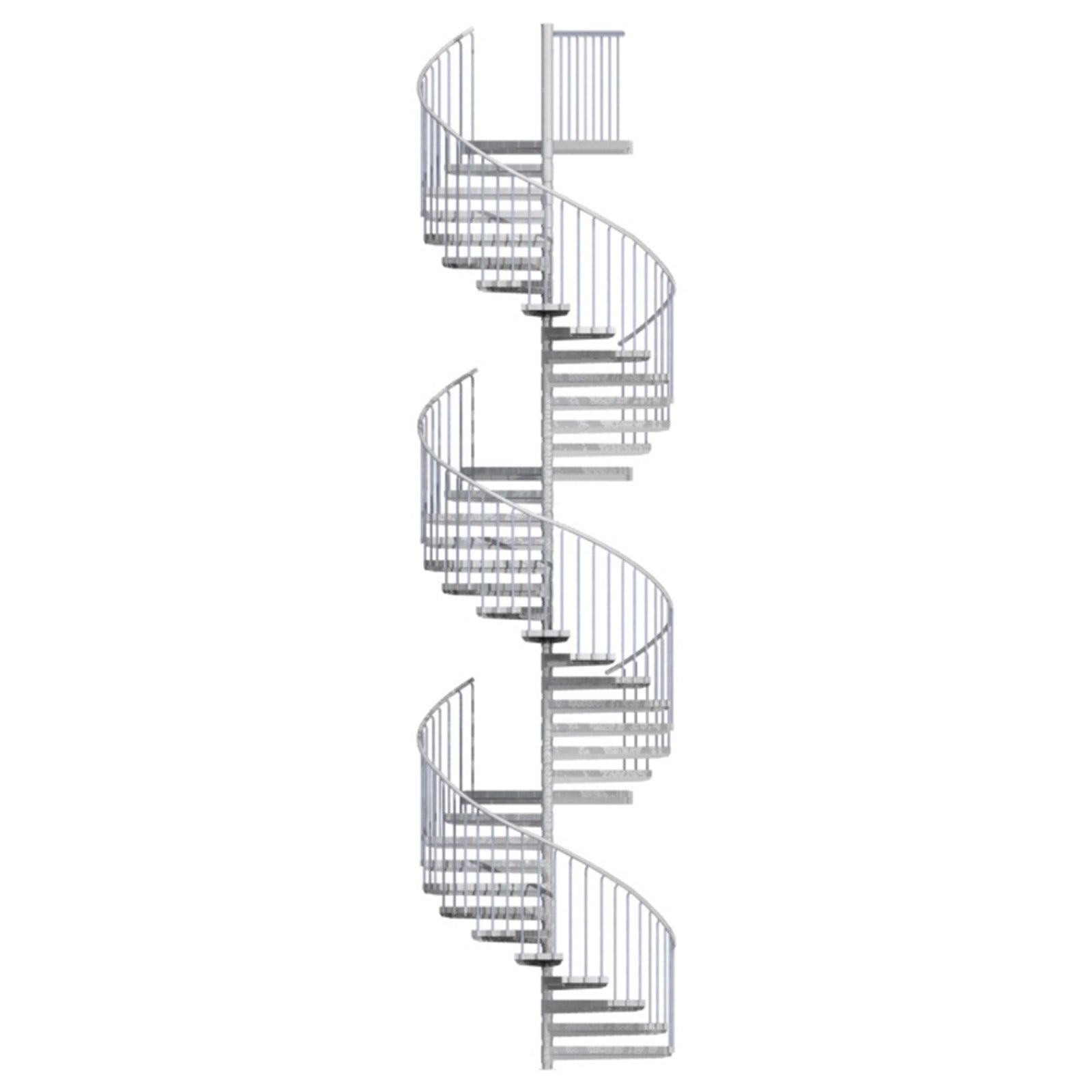 Scala a chiocciola Ø 225 cm | Altezze: 738-755 cm | Gradino in acciaio | Leroy Merlin