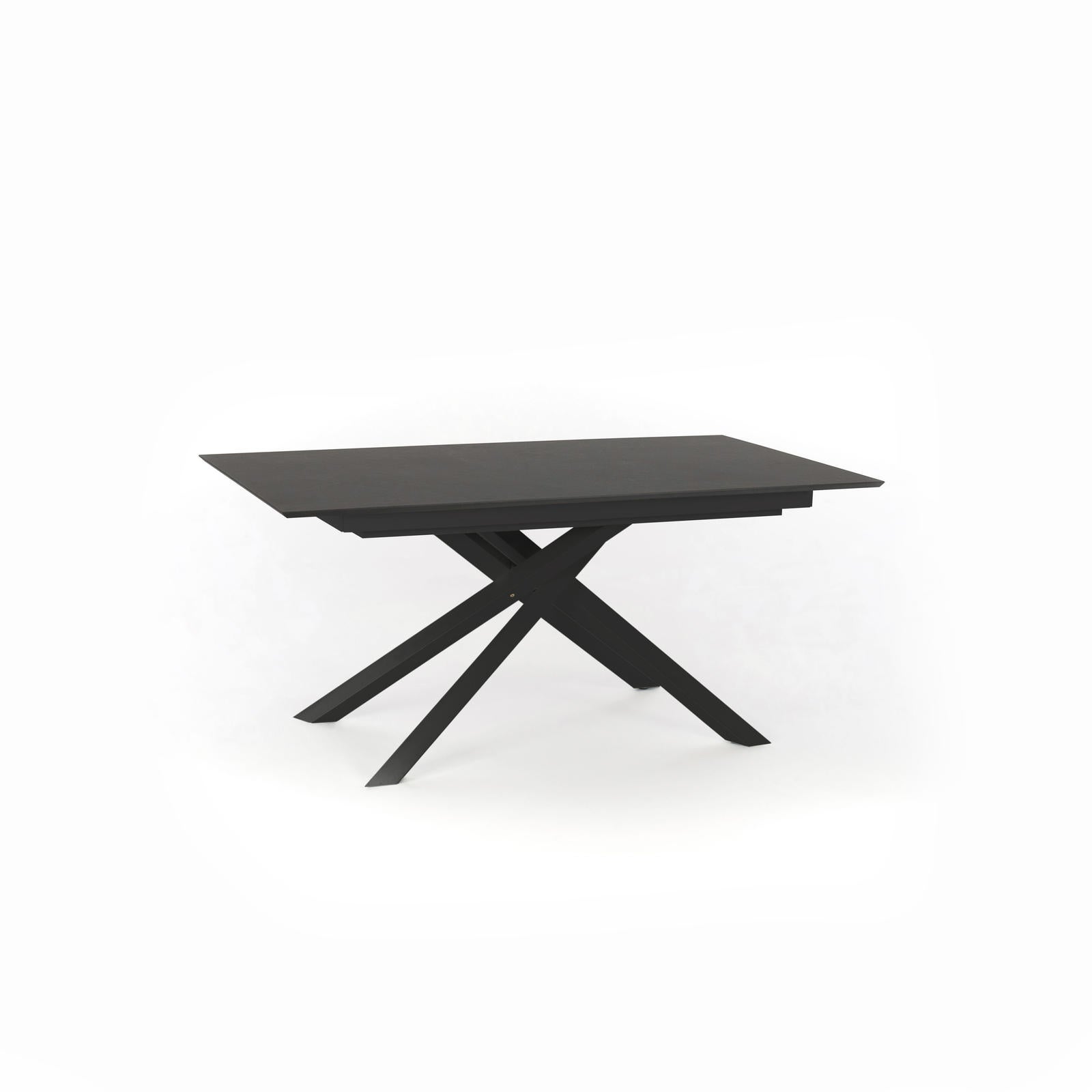 Xavier Table Extensible (170/270 x 90 cm) en HPL sur MDF Gris Foncé ...